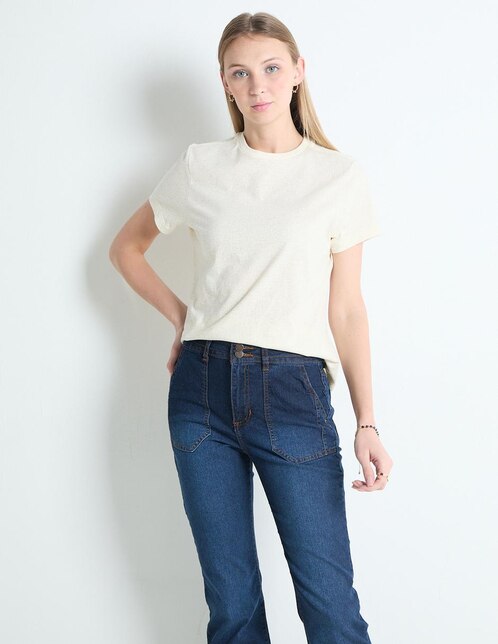 Playera manga corta Non Stop cuello redondo para mujer 1
