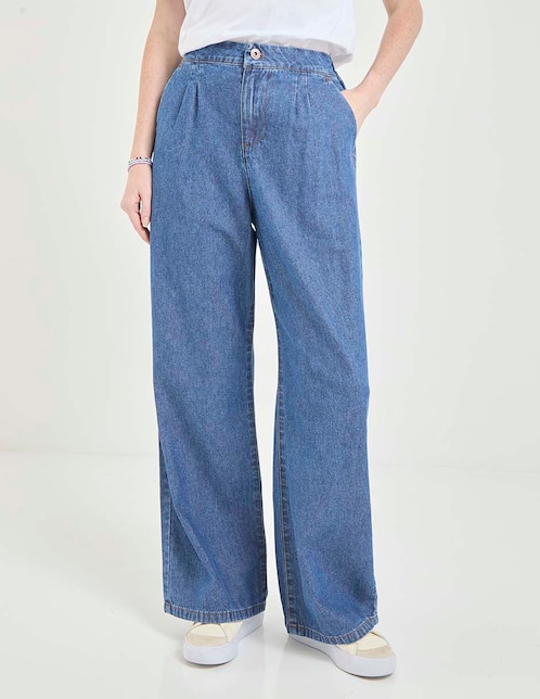 Jeans relaxed wide leg Non Stop para mujer 1