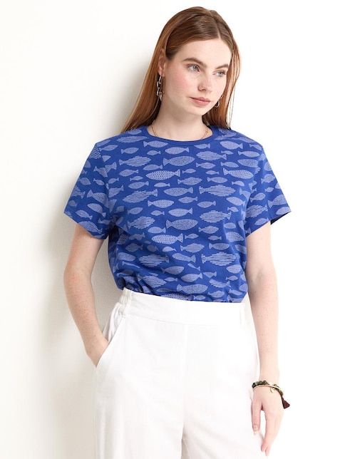 Playera manga corta Non Stop cuello redondo para mujer 1