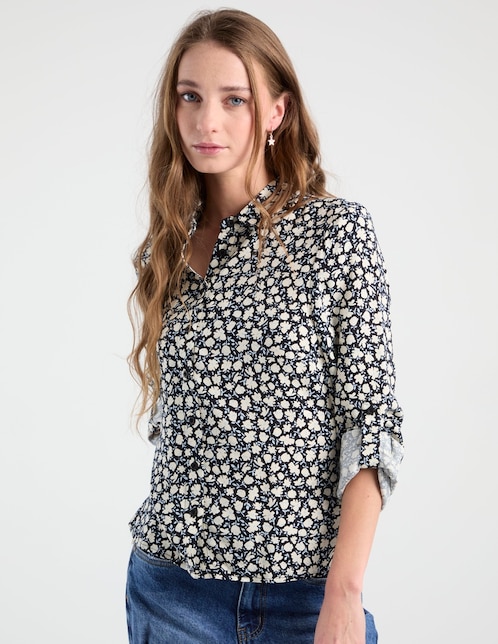 Blusa camisera Non Stop manga larga para mujer 1