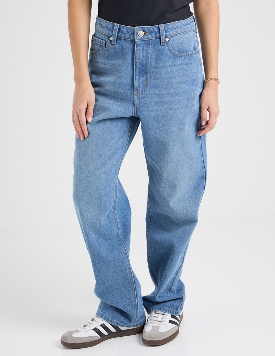 Jeans relaxed straight Non Stop para mujer